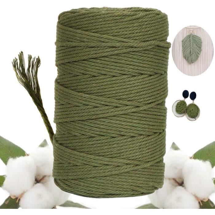 Corde en Macramé Naturel,Corde Macramé,200m x 3mm Fil de Macramé Corde ...