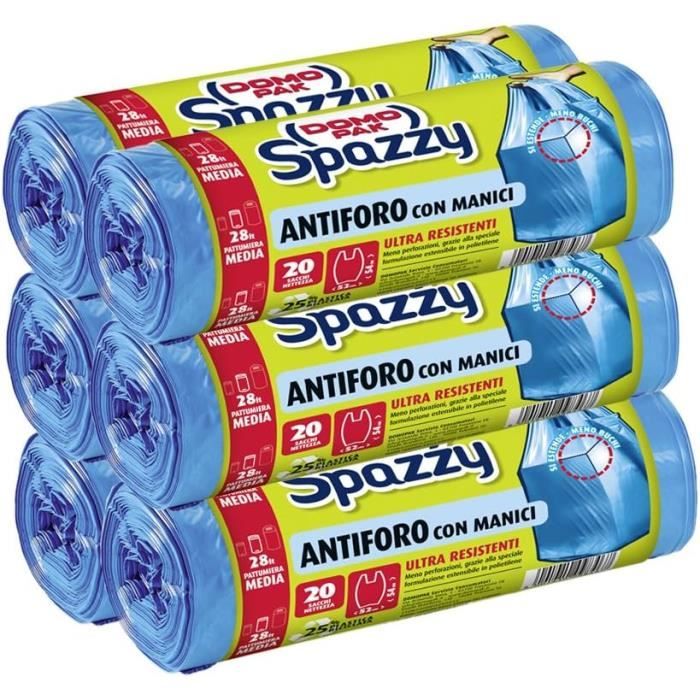 Domopak Spazzy Lot de 120 sacs anti-trou avec poignées - Maison 28[S595 ...