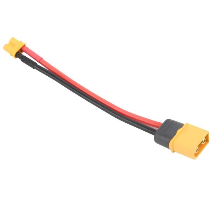 TMISHION Prise XT60 mâle vers XT30 femelle 10 cm XT60 mâle à XT30 femelle 16AWG câble adaptateur ...