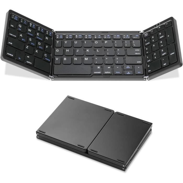 Clavier Bluetooth Pliable Avec Pavé Numérique,Tablette-Portable-Clavier ...