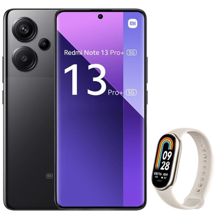 XIAOMI Redmi Note 13 Pro+ 5G 12Go 512Go Noir Avec XIAOMI Smart Band 8 Or - Cdiscount Téléphonie