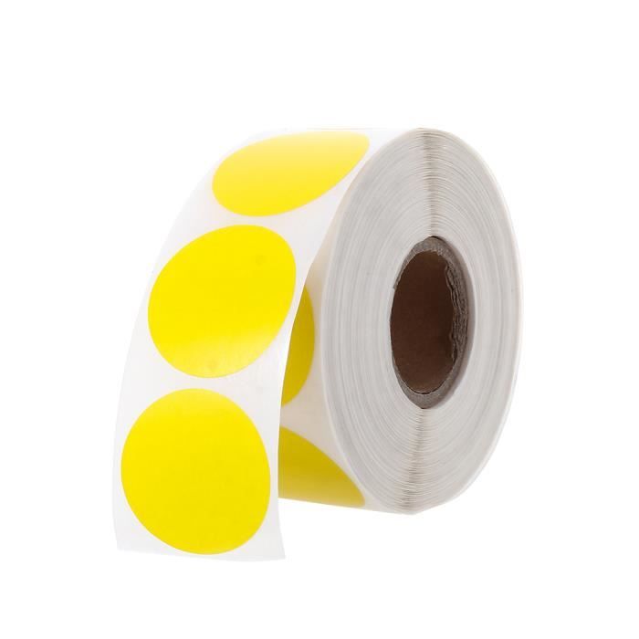 GOMMETTE,30mm yellow--Étiquette autocollante thermique circulaire, 30 ...