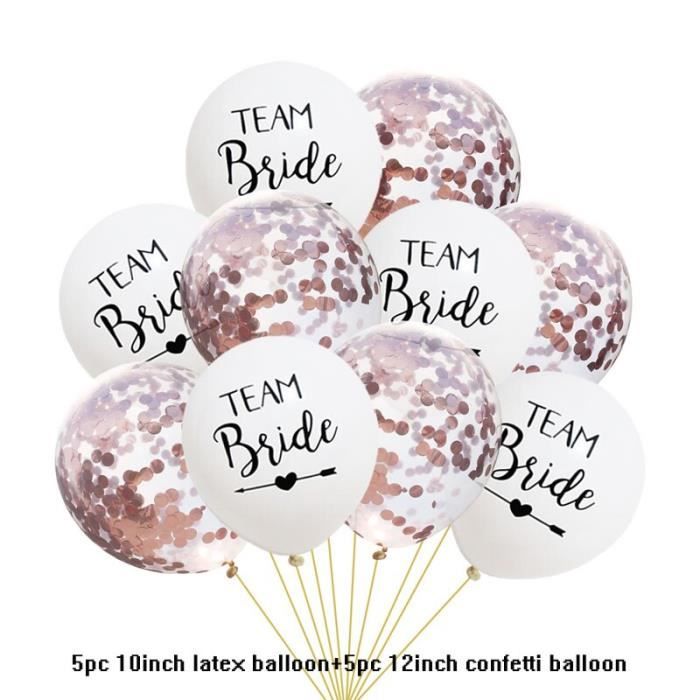 6 -Ensemble de ballons en Latex pour future mariée, 10 pièces ...
