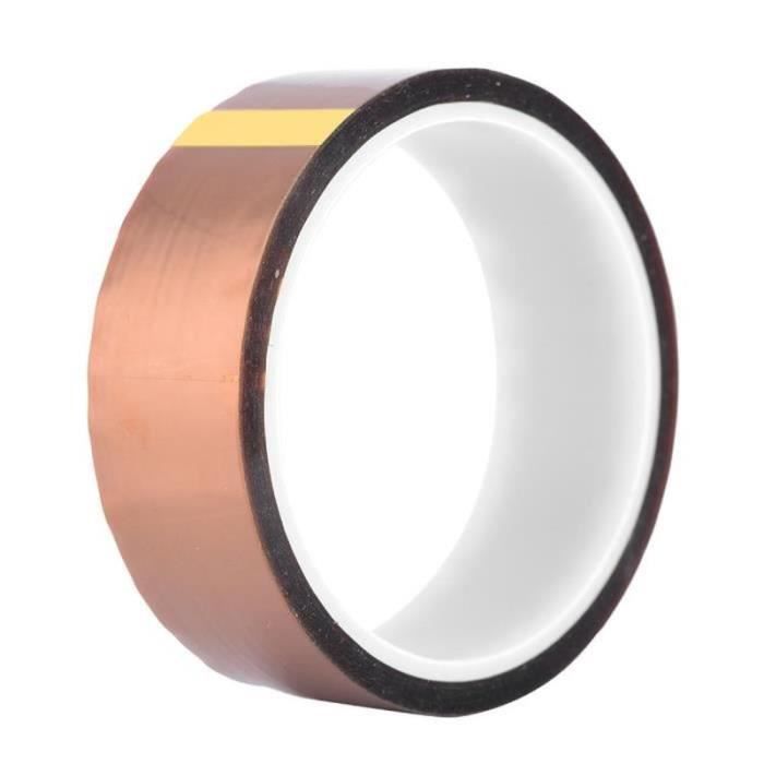 HURRISE Ruban Kapton 33m * 006mm 250-300 ℃ Ruban résistant à la chaleur ...