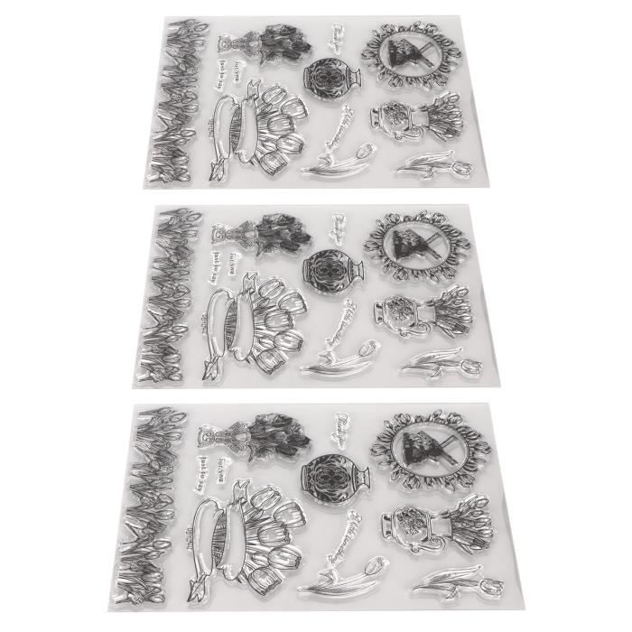 Tampon de gaufrage - ZJCHAO - 3 pièces - Transparent - Recyclable ...