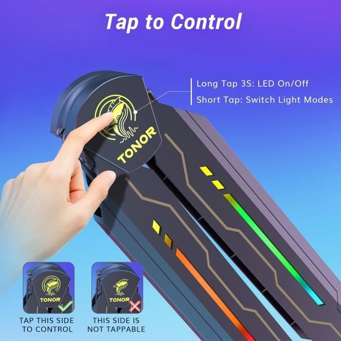 Bras Micro Avec Lumière Rgb, Perche Micro Gaming Adaptée À Hyperx ...