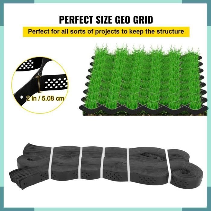 VBESTLIFE Stabilisation sol gravier HDPE 9x17 FT pour allée jardin ...