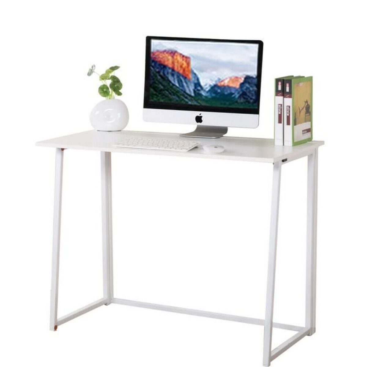 Bureau informatique portable pliable petit en bois - Bureau d ...