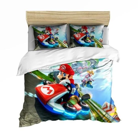 Verser1 - AU Double (3PC) - Parure de lit 3D Super Mario pour enfants ...