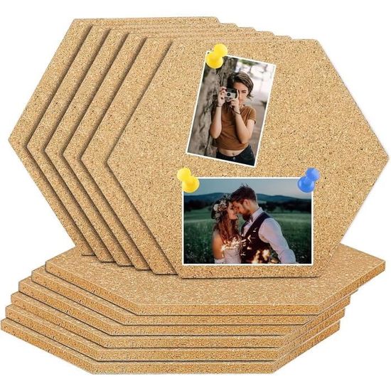 Tableau Liege Hexagonal, 12 Pièces Panneau Liege Mural Auto-adhésif ...