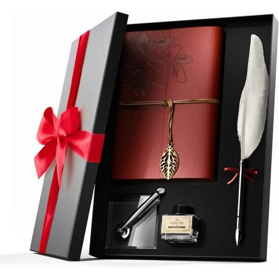 ® Parure De Stylos Avec Carnet, Encrier Et Stylo-Plume - Stylo ...