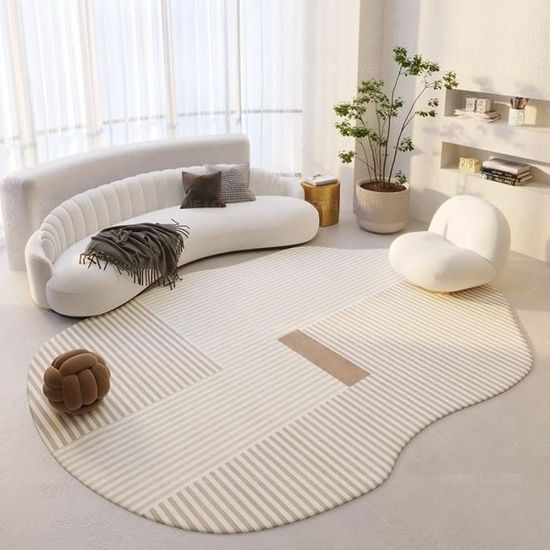 Tapis De Forme Irrégulière Tapis Crème Tapis Antidérapant Lavable Tapis ...