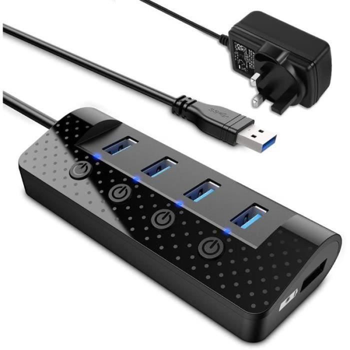 Hub usb 30 avec 4 ports usb 30 et 1 port de charge intelligent usb ...