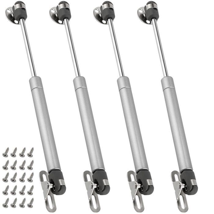 Lot de 4 Vérin à Gaz Vérins Meuble Hydraulique Ressort 100N, Ferrure à ...