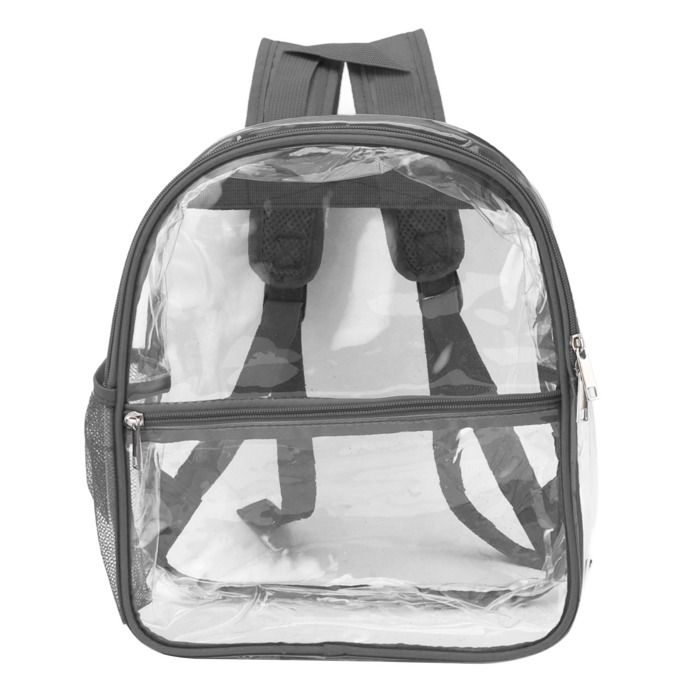 Sac à dos transparent en PVC, sac à dos portable avec fermeture éclair ...