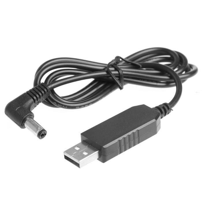 Câble adaptateur USB 5V DC à 12V, 2.1x5.5mm, à Angle droit, mâle, pour ...