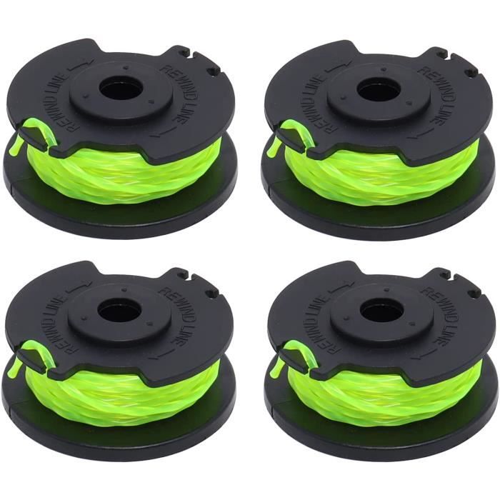 Lot de 4 Bobine de fil de rechange pour débroussailleuse Ryobi RAC143 RLT36B33 et RY36LT33A-0 ...