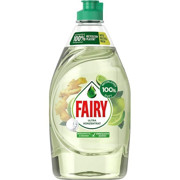Fairy Liquide vaisselle (430 ml) 100% naturel parfum bergamote & gingembre avec formule efficace ...