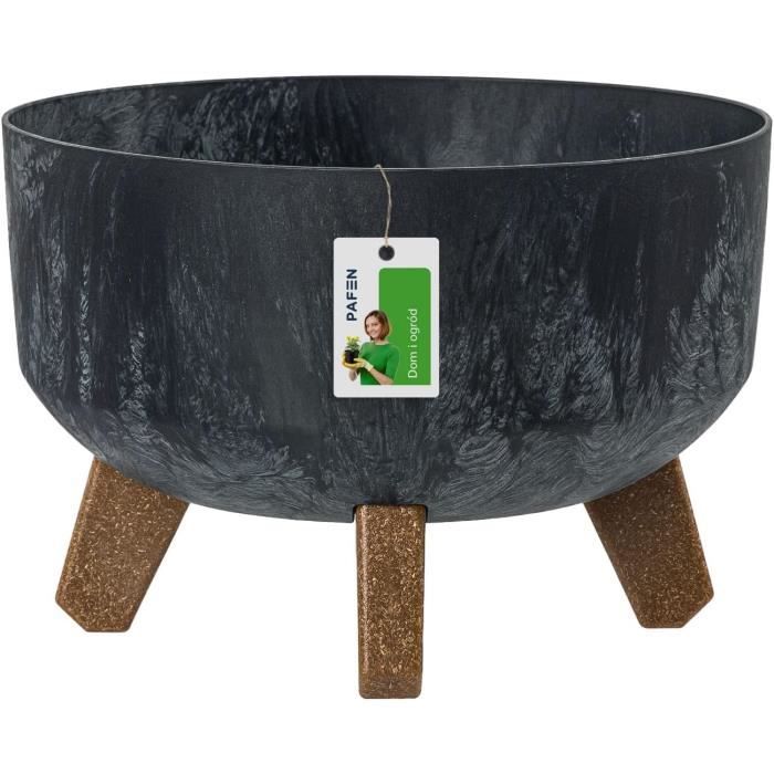 Cache-Pot Avec Pieds Cache-Pot - 16 X Ø 23,5 Cm - Pot De Fleurs Effet ...