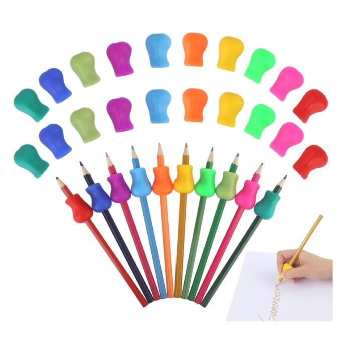 Lot de 20 Pièces Guide Doigts Ecriture Enfant - Grippies Aide écriture ...