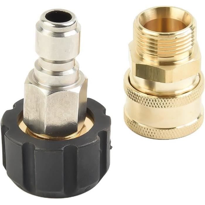Ensemble D'Adaptateurs Pour Nettoyeur Haute Pression, Kit De Déconnexion Rapide, M22 Pivotant ...