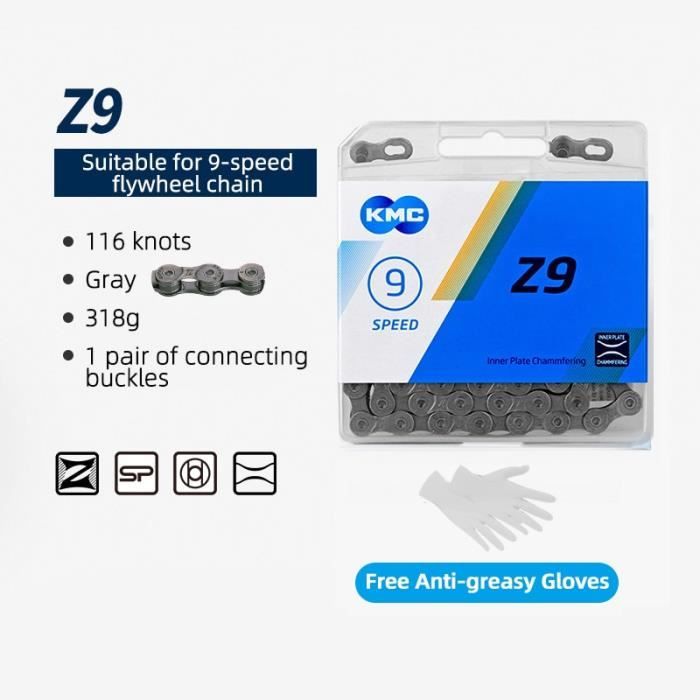 Pédalier,KMC chaîne de vélo X6 X7 X8 X9 X10 X11 vélo chaîne vitesse ...