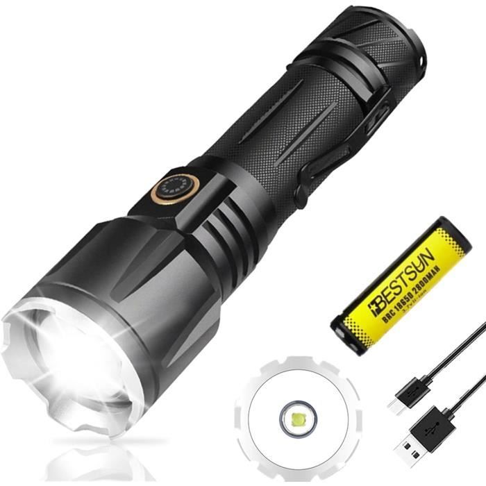 Lampe Torche Led Xhp50 8000 Lumens, Lampe Torche Led Rechargeable Xhp50 ...