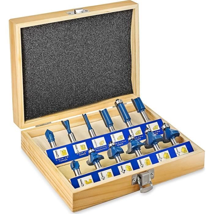 Fraises Defonceuse 8Mm. Coffret De 12 Fraises À Rainurer Bois En ...