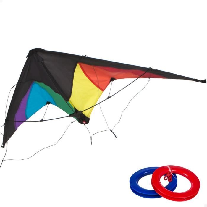 Cerf-volant acrobatique Pop-Up Magic EOLO - 125x72 cm - Arc-en-ciel ...