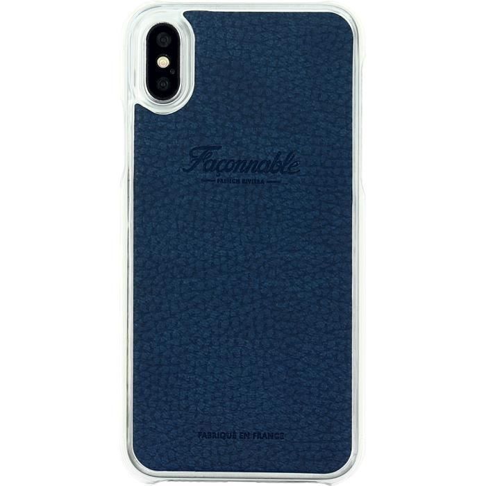 Coque rigide Façonnable bleue collection French Riviera pour iPhone X ...