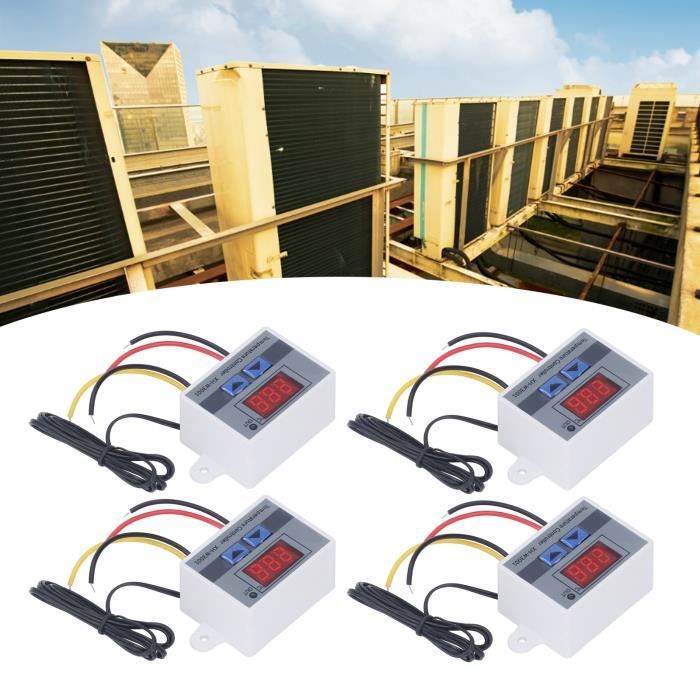 4 pièces LED régulateur de température numérique chauffage refroidissement Thermostat ...