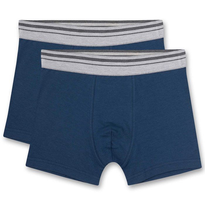 Sanetta Caleçon Garçon - ,Paquet de 2,DP Hipshort Bleu foncé/gris ...