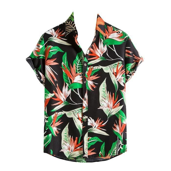Homme Printemps Eté Chemise de Plage Chemise à imprimé Tropical Palmier ...