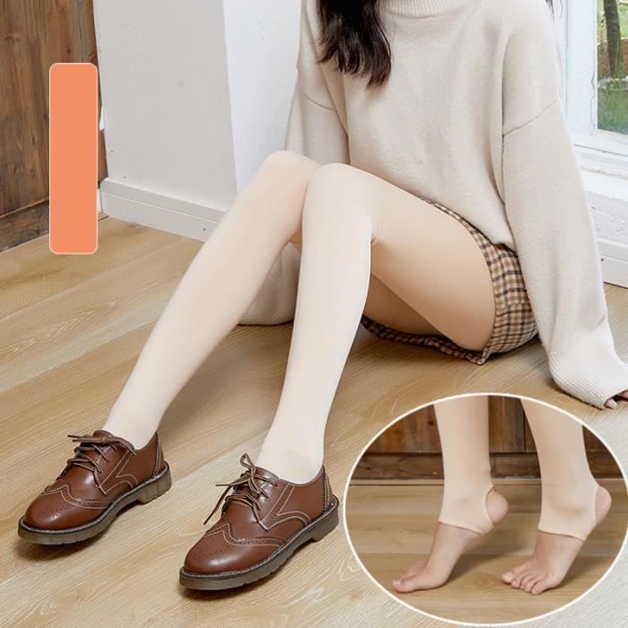 Collants Femme Jambes Minceur Faux Translucide Chaud Toison Collant Polaire Chaud Translucide ...