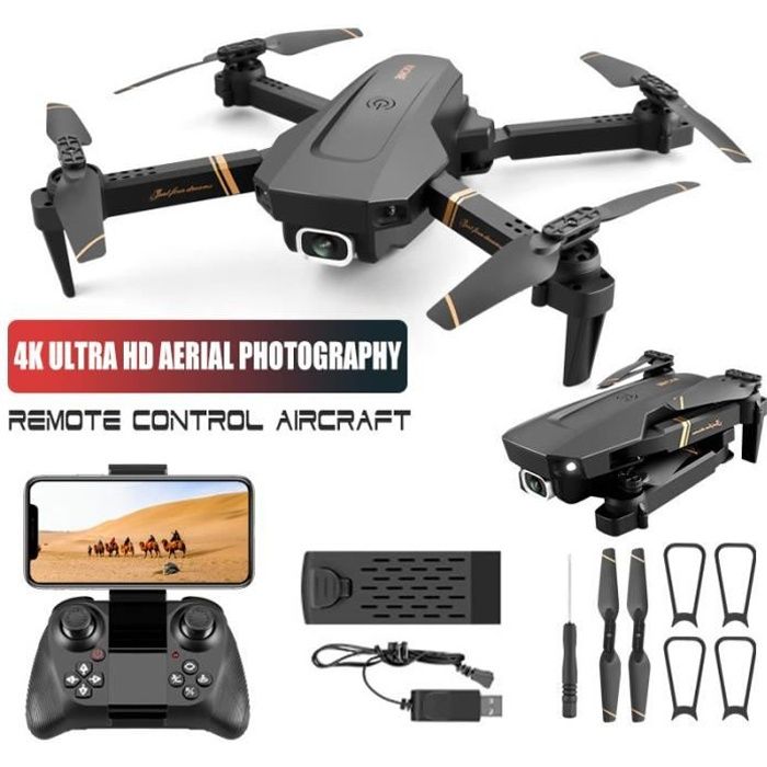 V4 caméra drone professionnel 4K HD mini quadricoptère télécommandé ...