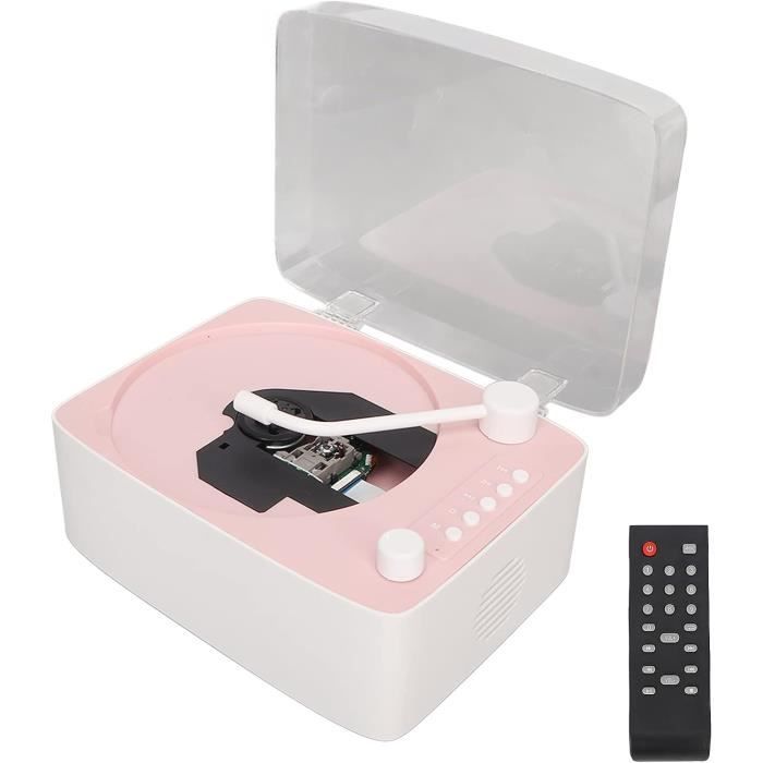 Lecteur CD Rétro Multifonction Rose, Lecteur de Musique CD BT5.0 avec ...