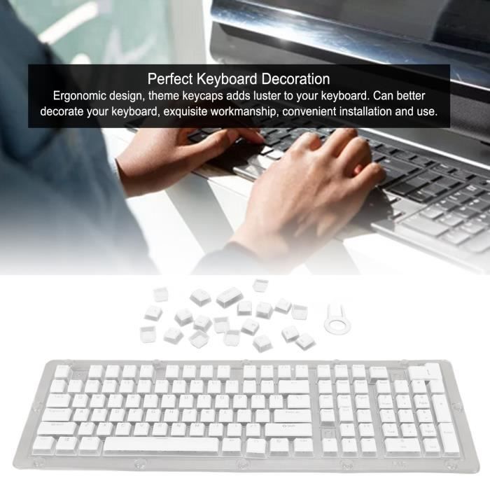 LIX-Keycaps 130 Touches OEM Hauteur PBT Pudding Double Couche Deux ...