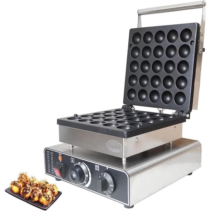 Maxcbd Gaufrier Électrique 850W, Boule Ronde, Machine À Gaufres De 4Cm ...