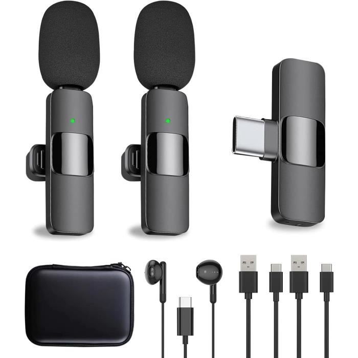 Usb C Microphone Sans Fils Pour Téléphone Android,Microphone Plug-Play ...