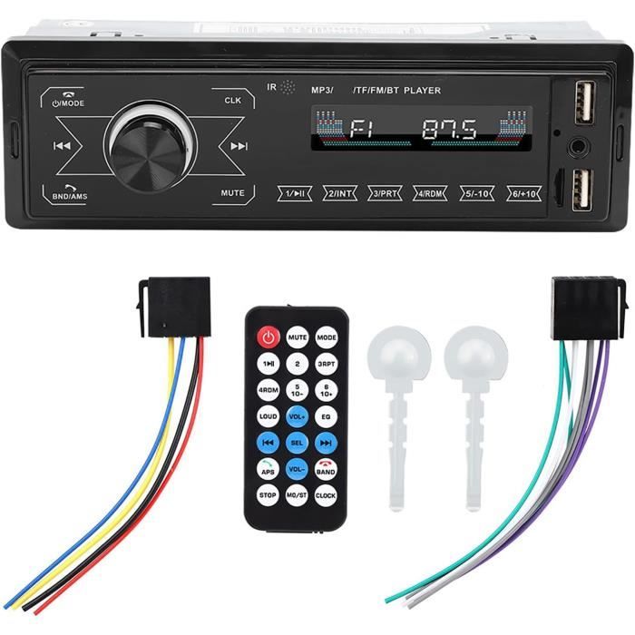 Autoradio Avec Kit Mains Libres Bluetooth, Lecteur Mp3 De Voiture Avec Télécommande Double Usb ...
