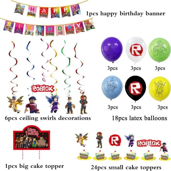 Deco Anniversaire Roblox Anniversaire Décorations Roblox Ballons ...