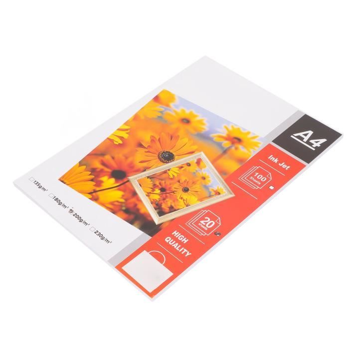 Papier photo mat professionnel ZER1 - ZJCHAO - A4 8.3x11.7in - Surface ...