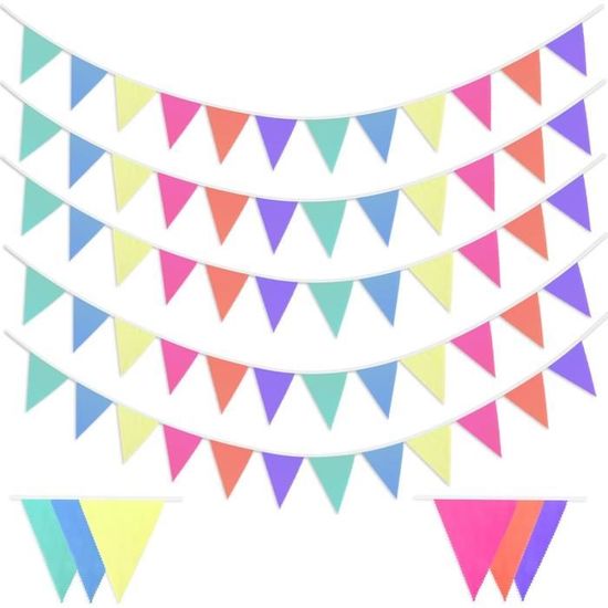 Guirlande De Fanions En Tissu De 10M Bannière Fanion, Bannière Drapeau ...