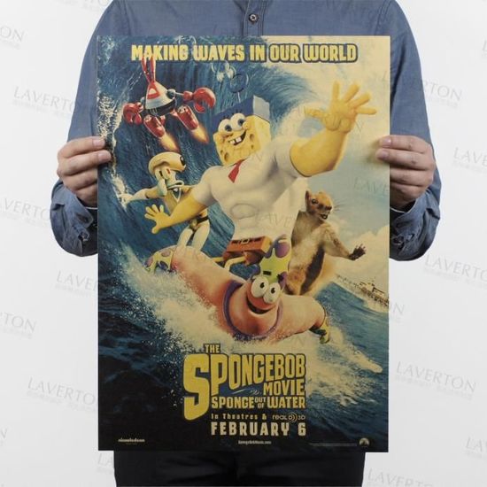 Anime Poster Spongebob Affiche Murale Cartoon Sticker Mural Enfant ...