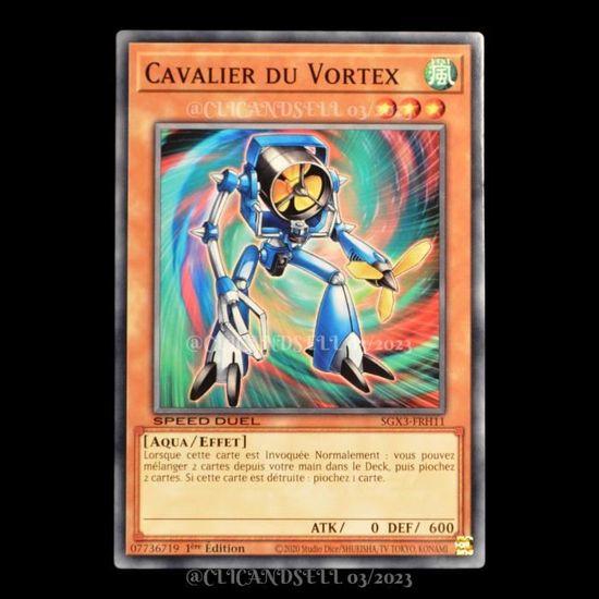 Carte YU-GI-OH SGX3-FRH11 Cavalier du Vortex NEUF FR - Cdiscount Jeux ...