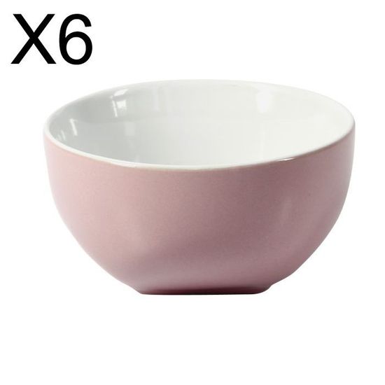 6 Bols céramique Rose Pâle 13cm DELYS-BY-CREALYS - Cdiscount Maison