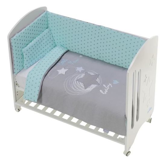 Interbaby - DNS03-58 - Lit Bébé New Star Premium avec 3 Pcs textiles ...