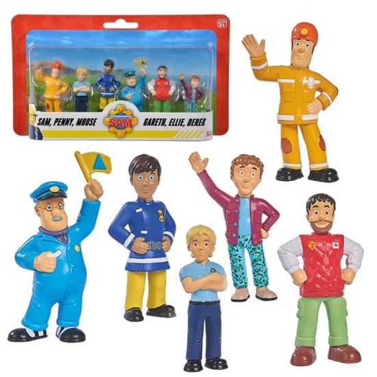 Figurines à collectionner - MATTEL - Fireman Sam Figurines Set - 6 ...