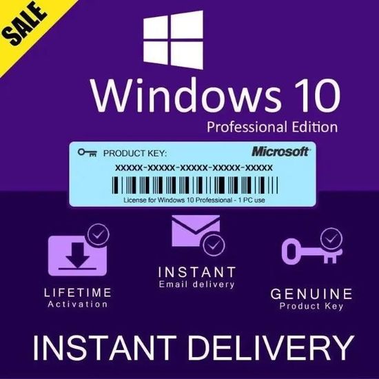 Windows 10 Pro - clé d'activation - 1 PC à télécharger - Cdiscount