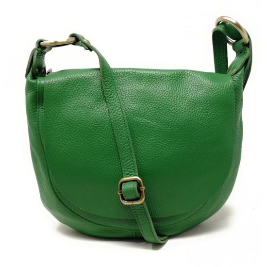 Sac bandoulière en cuir véritable OH MY BAG modèle Citizen Vert Vert ...